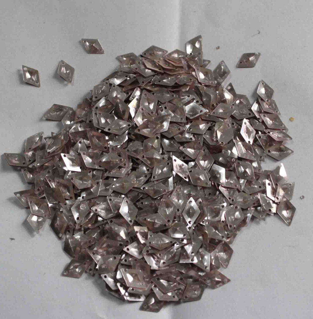 Light Onion Pink Color, Diamond Shape Sequins for Embroidery, Size 9mm ...