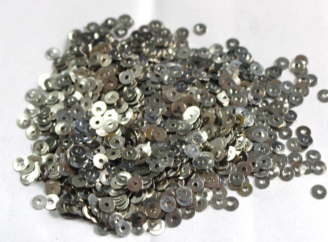 100 Round Silver Color Sequins/100% Metal Base/kbms560 - Etsy UK
