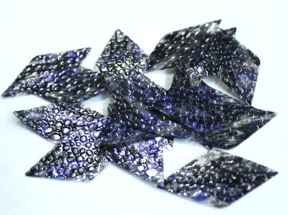 25 Metallic Polygon Diamond Shape Glittering Textured Purple | Etsy