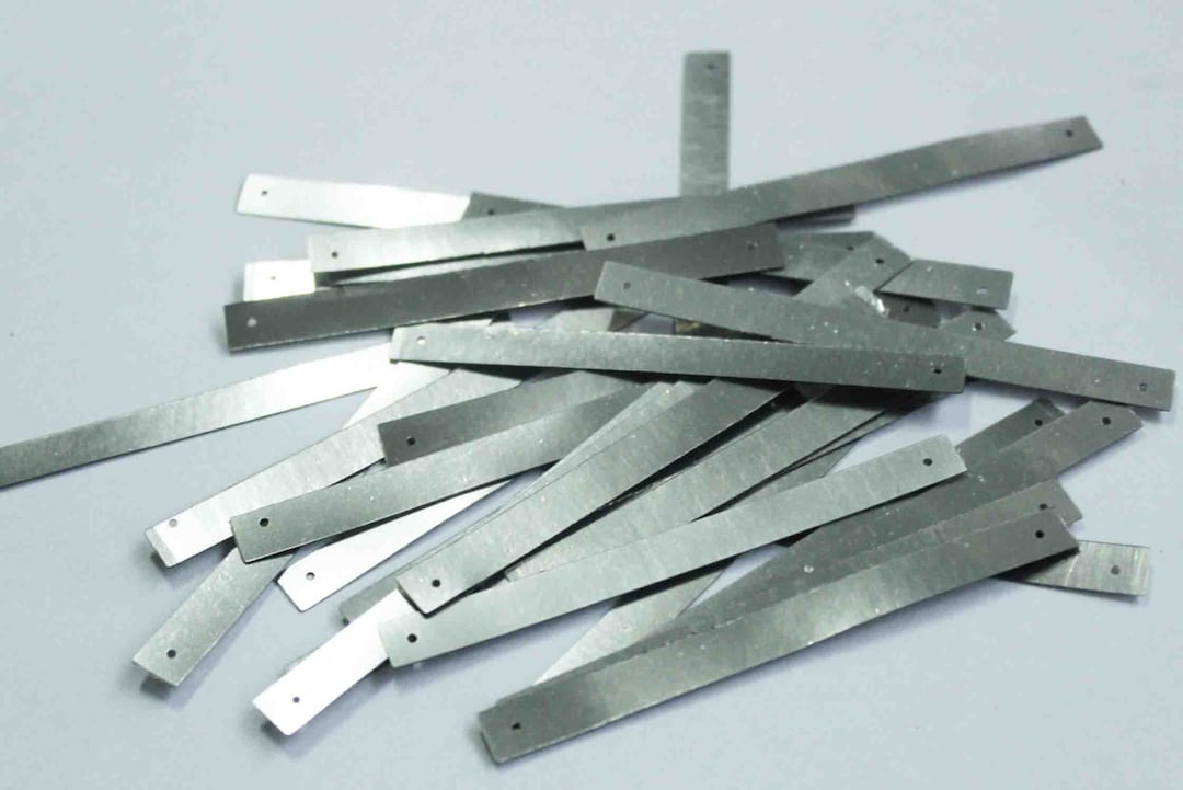 20 Metallic Dull Silver Color / Rectangle Sequins/kbrgs307 - Etsy