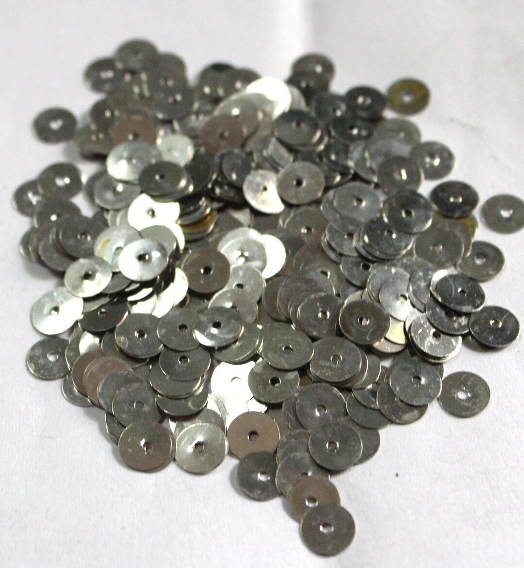 100 Round Silver Color Sequins/100% Metal Base/kbms569 - Etsy