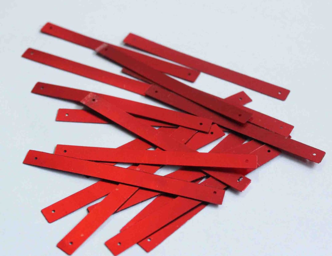20 Metallic Red Color / Rectangle Sequins/kbrgs273 - Etsy