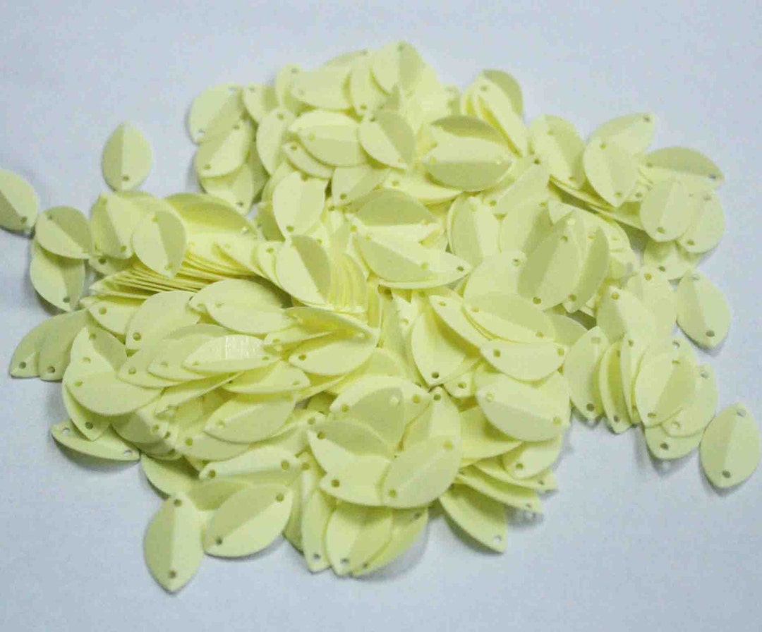 100 Matte Yellow Color Leaf Shape Sequins /KBIS227 - Etsy