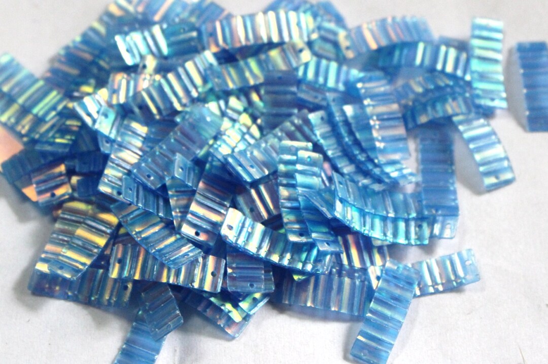 100 Blue Color/ Crimpled Texture/rectangle Shape /KBRGS603 - Etsy