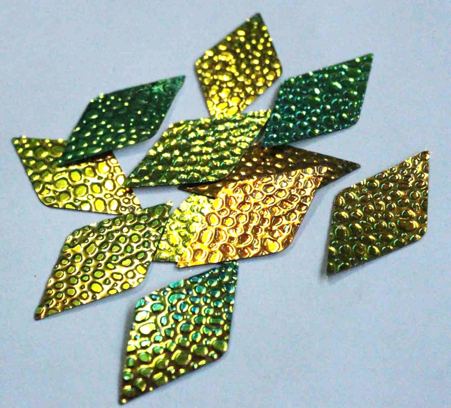 25 Metallic Polygon Diamond Shape Glittering Textured Orange | Etsy