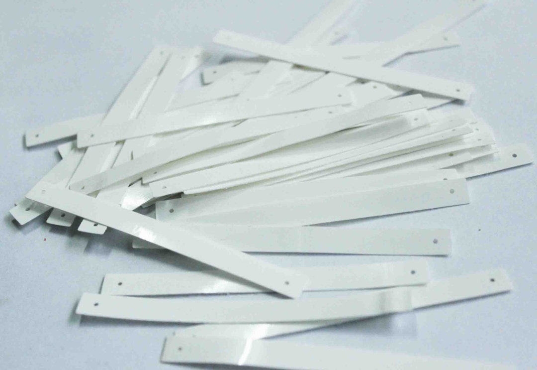 20 Matte White Color / Rectangle Sequins/kbrgs265 - Etsy