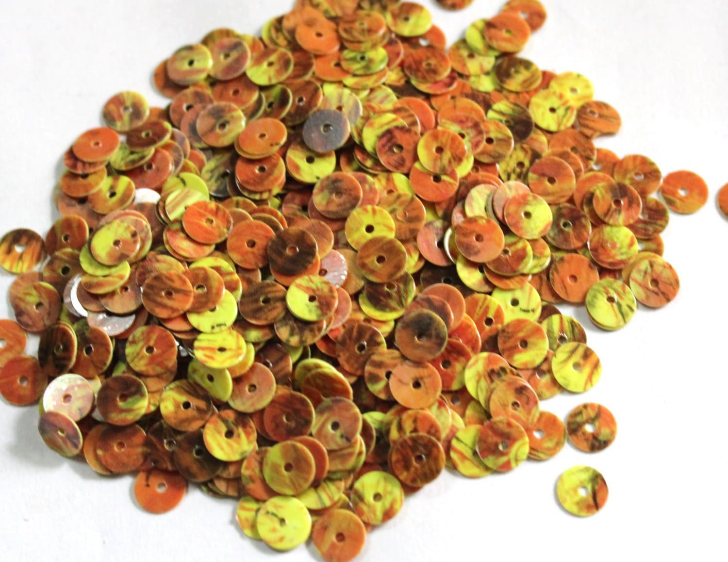 100 Rust Green Color/ Round Sequins/melange Texture/ PRS554 - Etsy