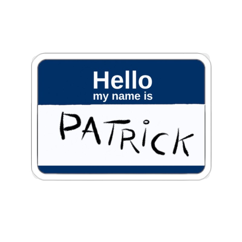 Spongebob Name Tag - Etsy