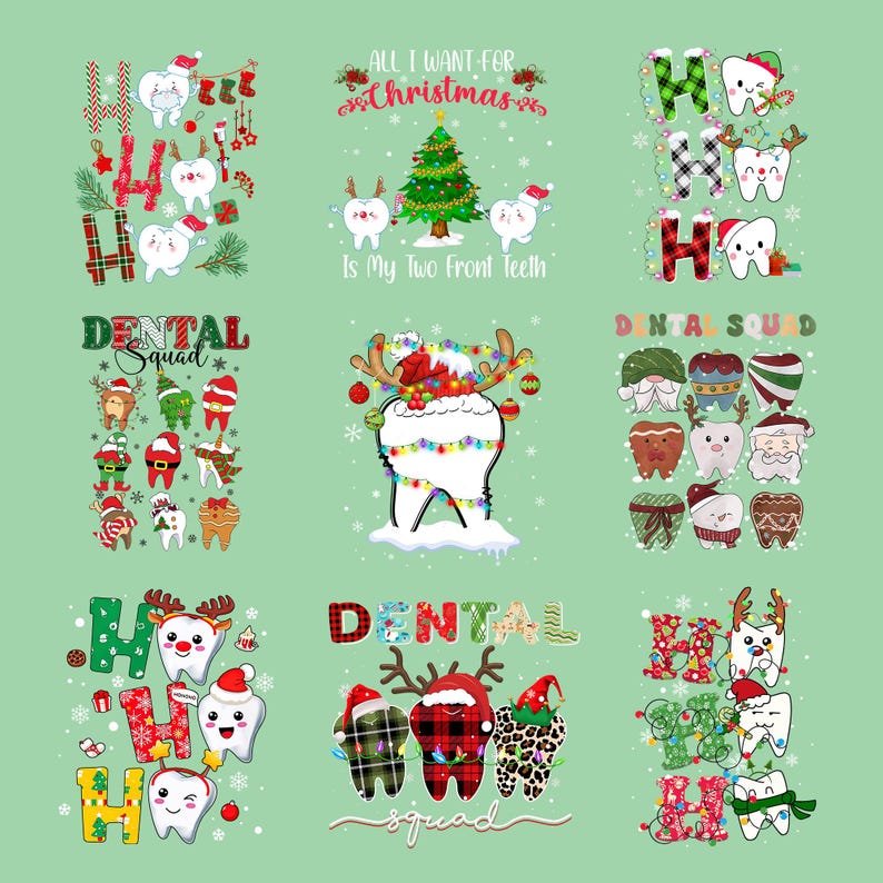 Christmas Teeth Dentist Png, Sublimation Design, Christmas Png ...