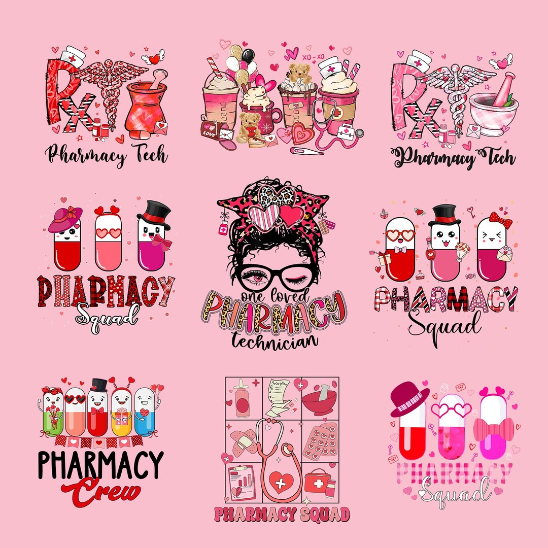 Valentine Pharmacy Crew Png, Retro Valentine Pharmacy Squad Png, Cupid ...