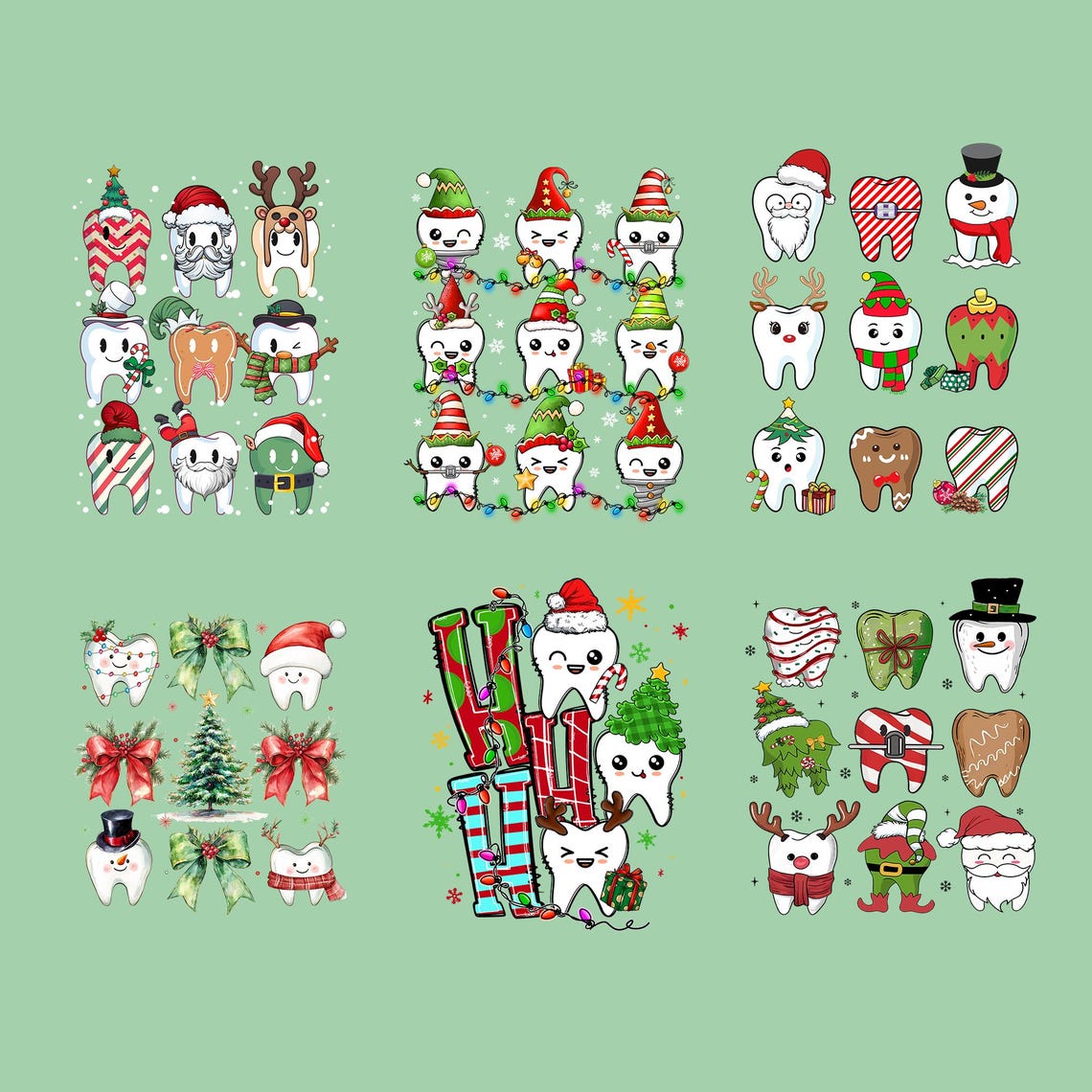 Christmas Teeth Dentist Png, Sublimation Design, Christmas Png ...