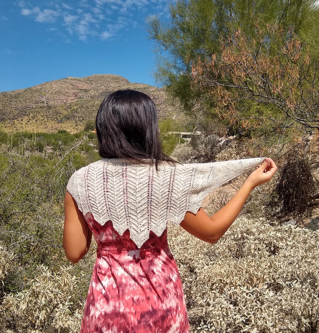 Knitting Pattern Neckerchief Scarf: Pluma (feathers) Shawlette (PDF ...