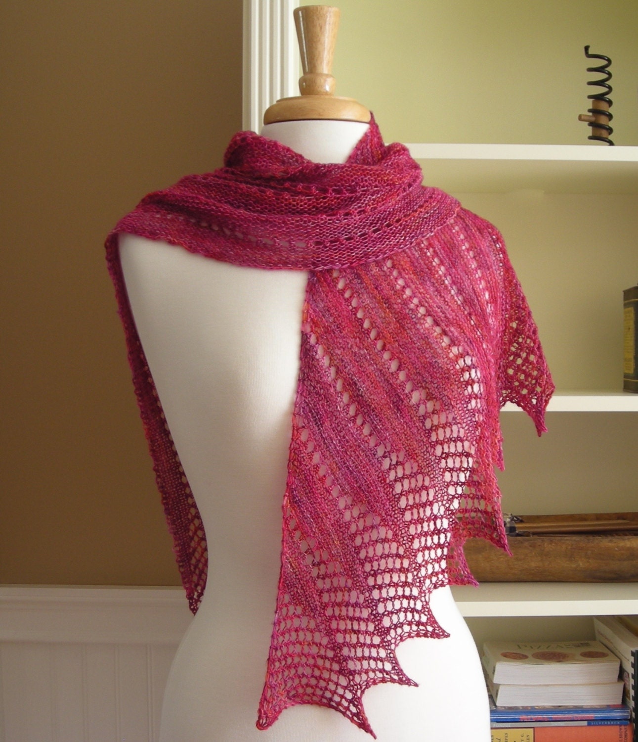 Sewing Fiber Knitting Kits How To PDF Pattern Knitting Lace Shawl 