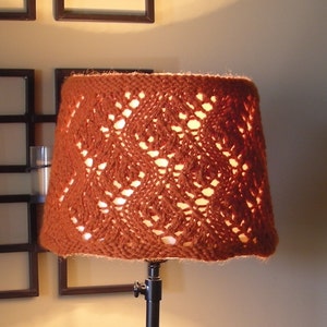 Lampshade Cover Knitting Pattern - Crazy Lace Knit for Target or Lowes ...