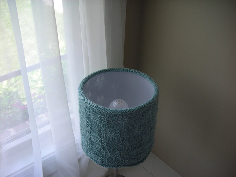 Lace Lampshade Cover knitting pattern PDF Gentle Swirls Lace | Etsy