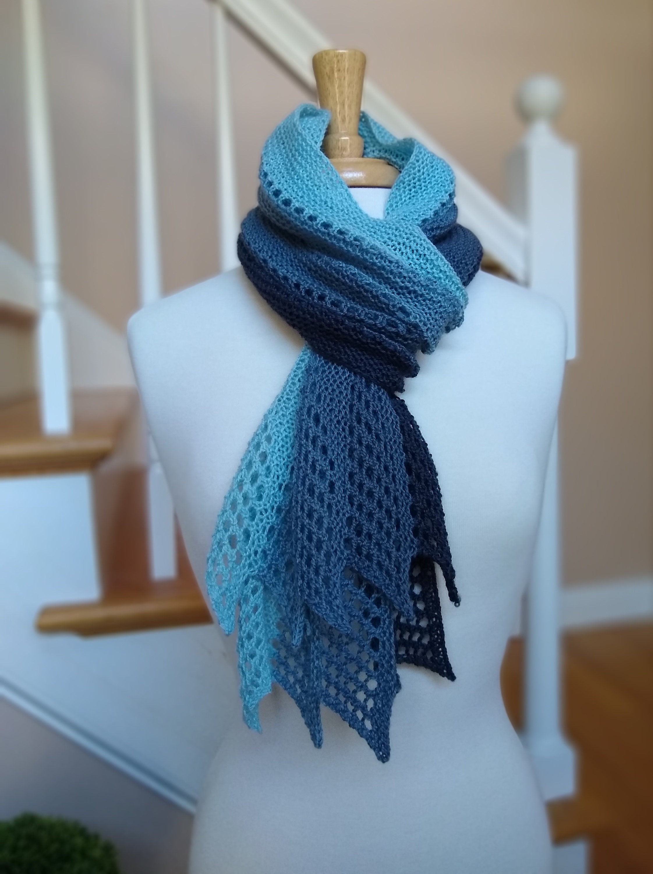 Lace Scarf Knitting Pattern PDF Mistral Scarf French Inspired - Etsy Canada