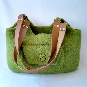 Felted Wool Bag Knitting Pattern Handbag Purse Shoulder Bag Tote ...