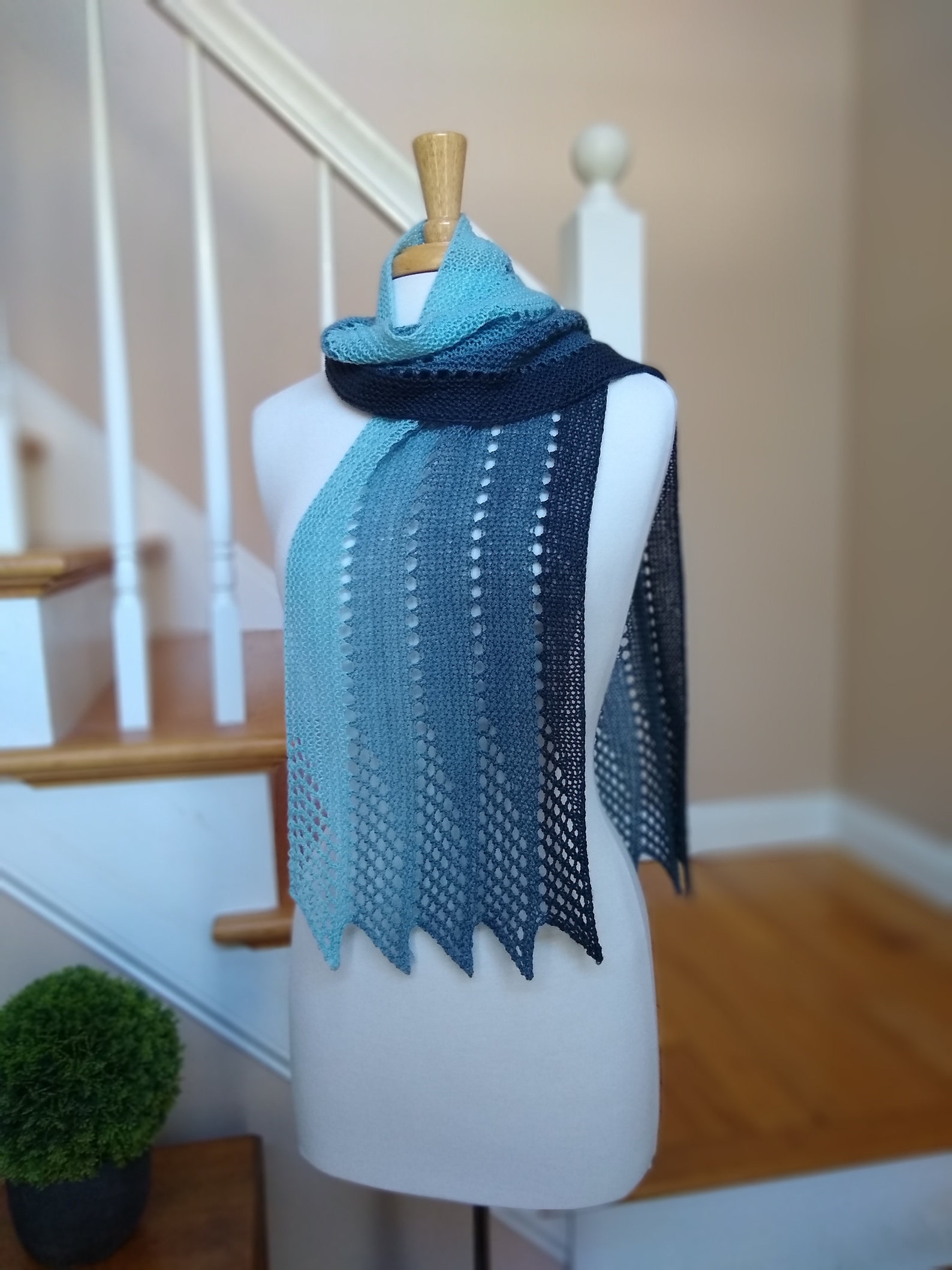 Lace Scarf Knitting Pattern PDF Mistral Scarf French Inspired - Etsy Canada