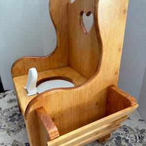 Handmade Wooden Potty Chair: Personalized Child's Potty With TP Holder ...