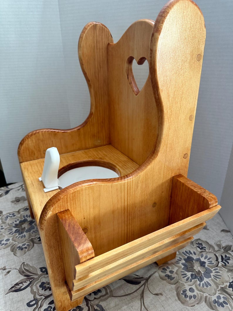 Handmade Wooden Potty Chair: Personalized Child's Potty With TP Holder ...