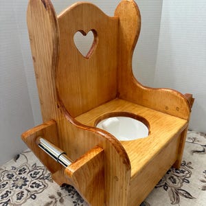 Handmade Wooden Potty Chair: Personalized Child's Potty With TP Holder ...