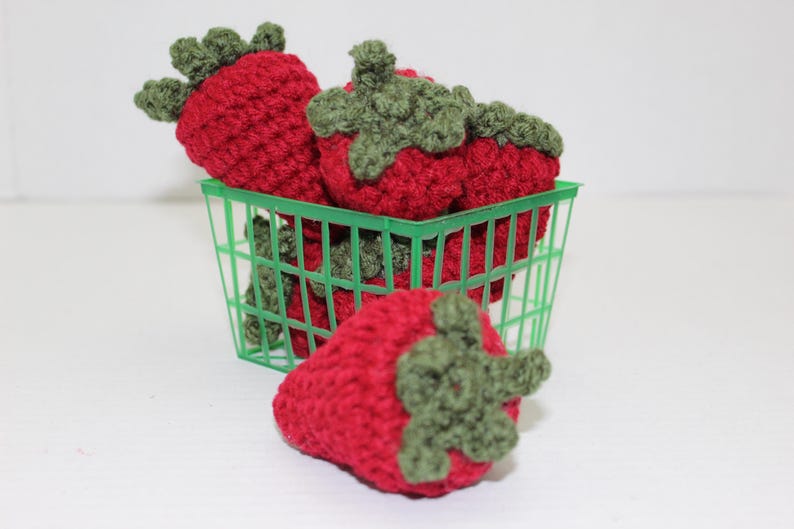 Crochet Strawberry Play Food: Amigurumi Fruit Toy - Etsy
