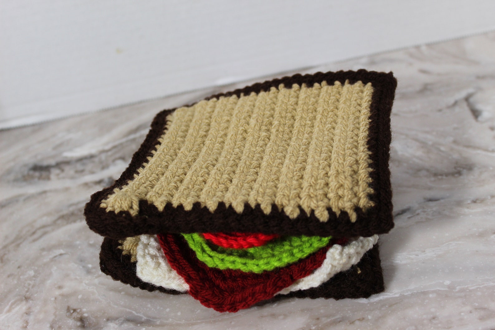 Crochet Salami Sandwich & Chips: Handmade Pretend Play Food - Etsy