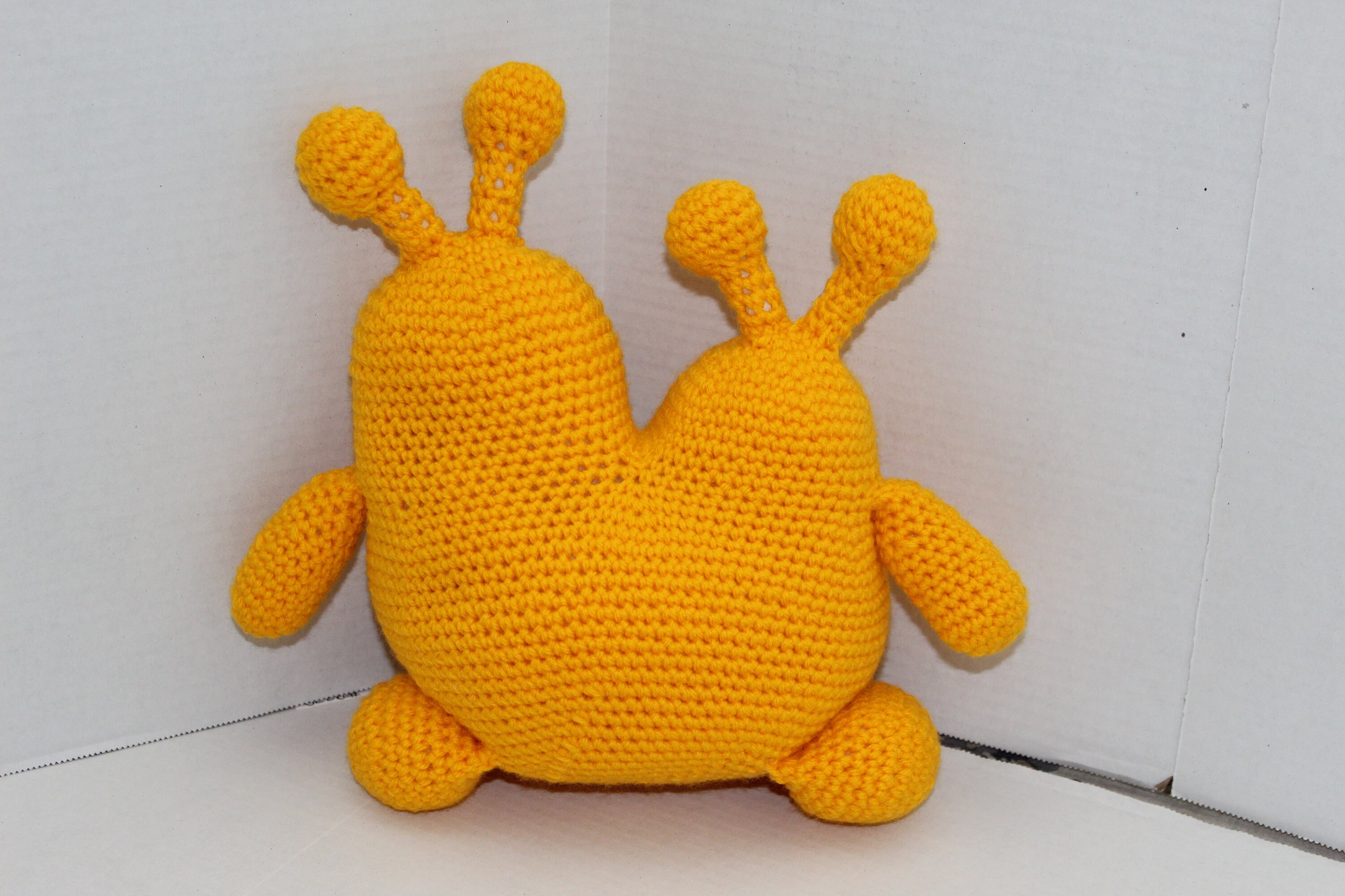 Crochet Monster Yellow 2 Headed Monster Yellow Space - Etsy