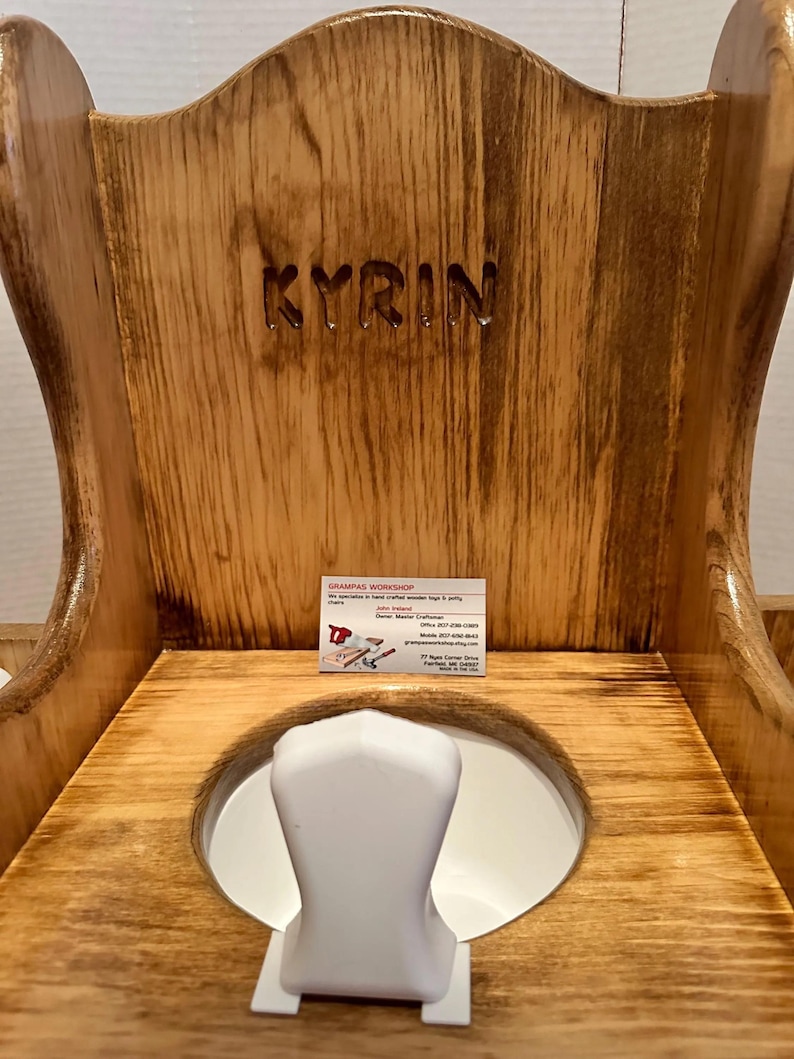 Handmade Wooden Potty Chair: Personalized Child's Potty With TP Holder ...