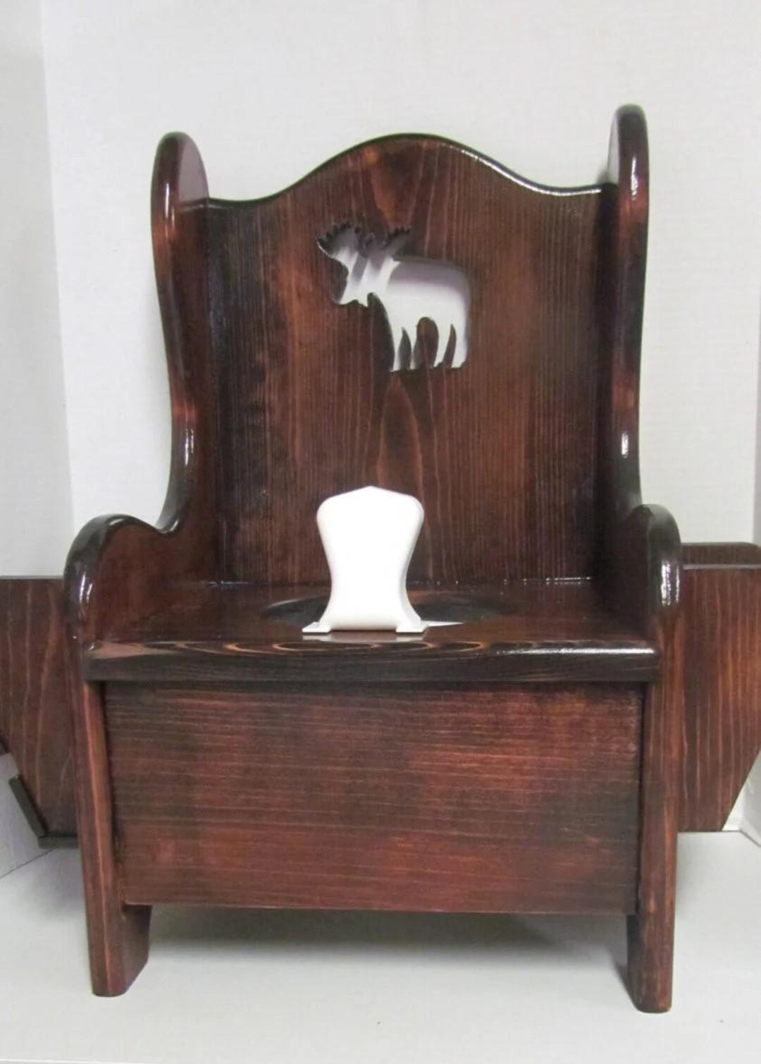 Wooden Potty Chair With Tp Holder and Magazine Rack, Special Needs ...