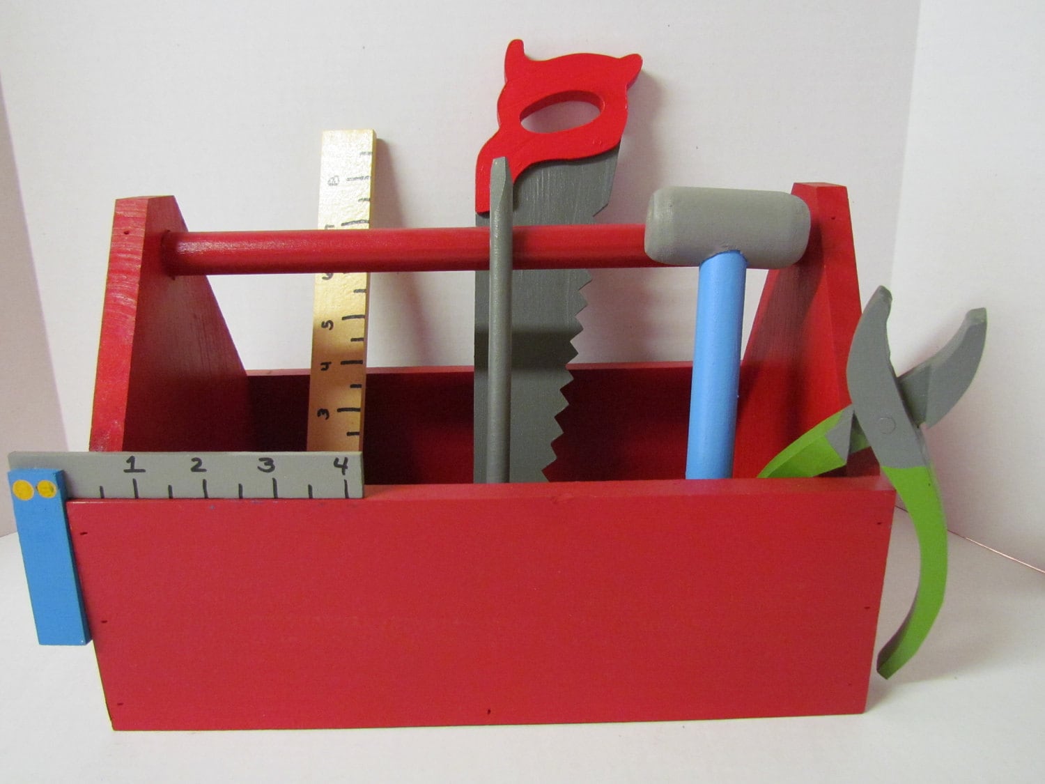 Child's Wooden Tool Box With Tools - Etsy