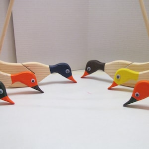 Handmade Wooden Walking Duck Push Toy, Customizable Colors - Etsy