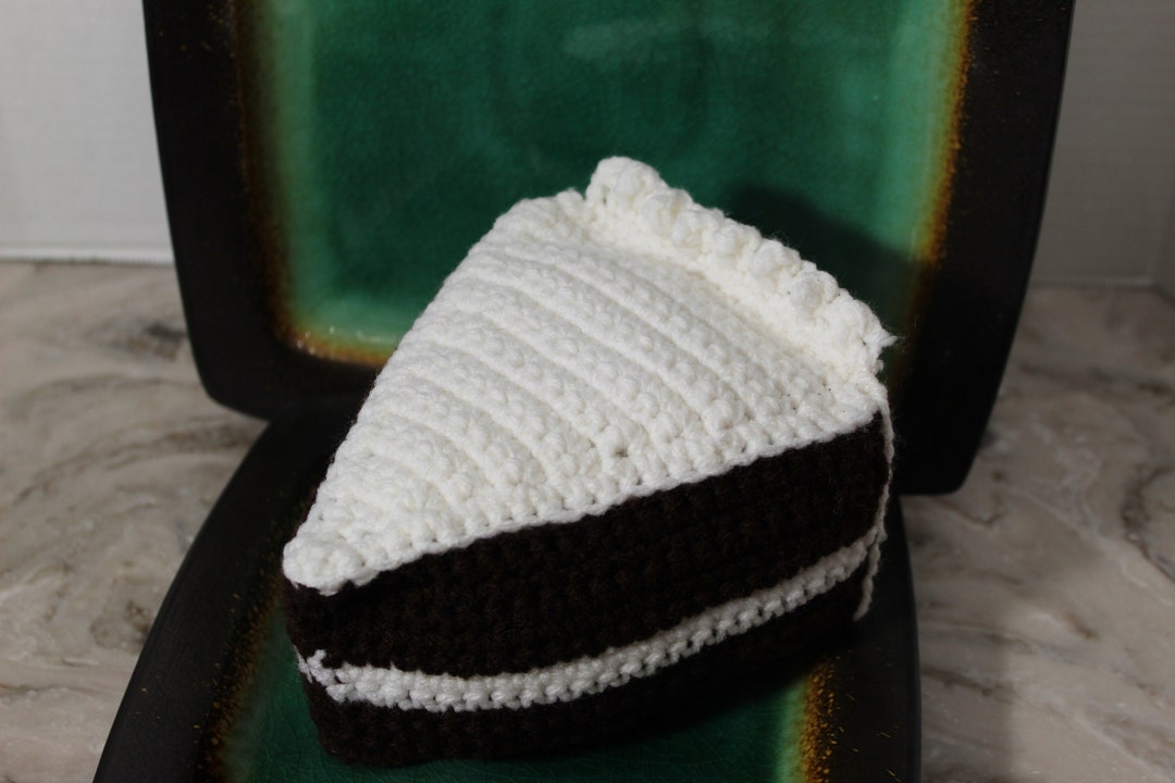 Crochet Chocolate Cake Slice: Handmade Play Food Toy - Etsy