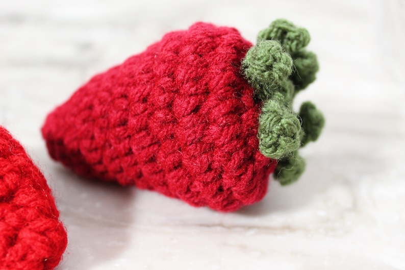 Crochet Strawberry Play Food: Amigurumi Fruit Toy - Etsy