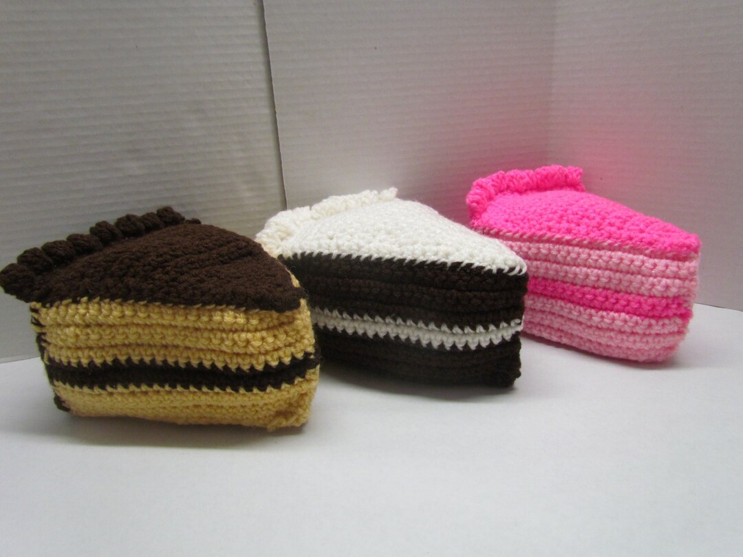 Crochet Cake Slice: Pretend Play Food, Handmade Toy - Etsy