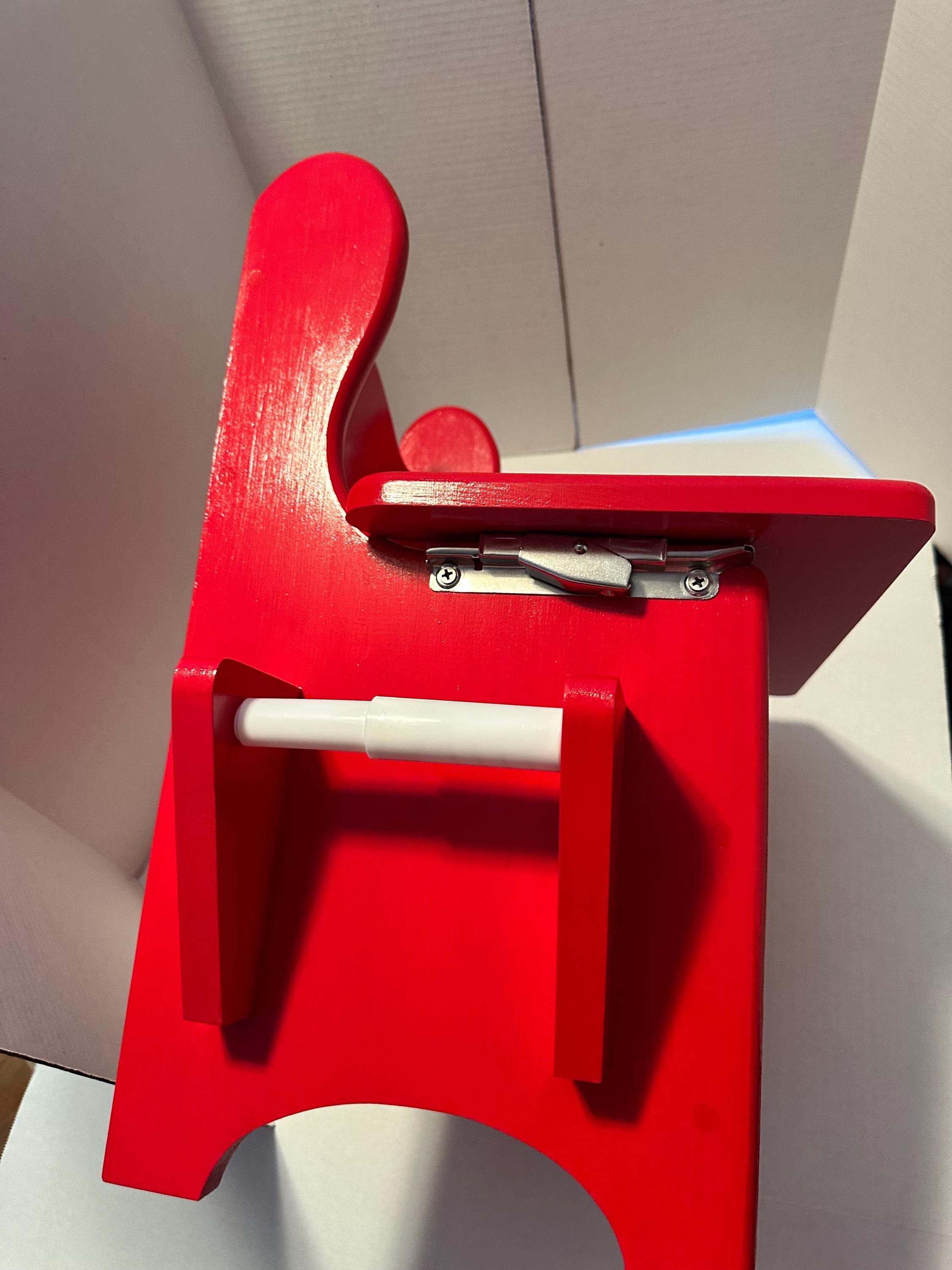 Handmade Wooden Potty Chair With TP Holder and Magazine Rack, and Tray ...