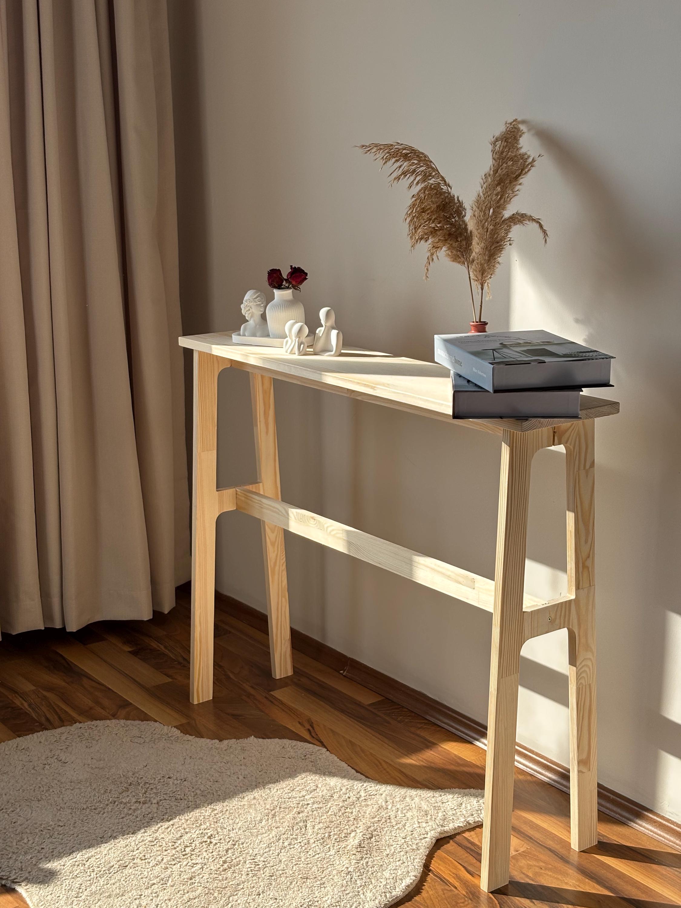 Rustic Narrow Console Table, Mcm Sofa Table, Custom Console Table ...
