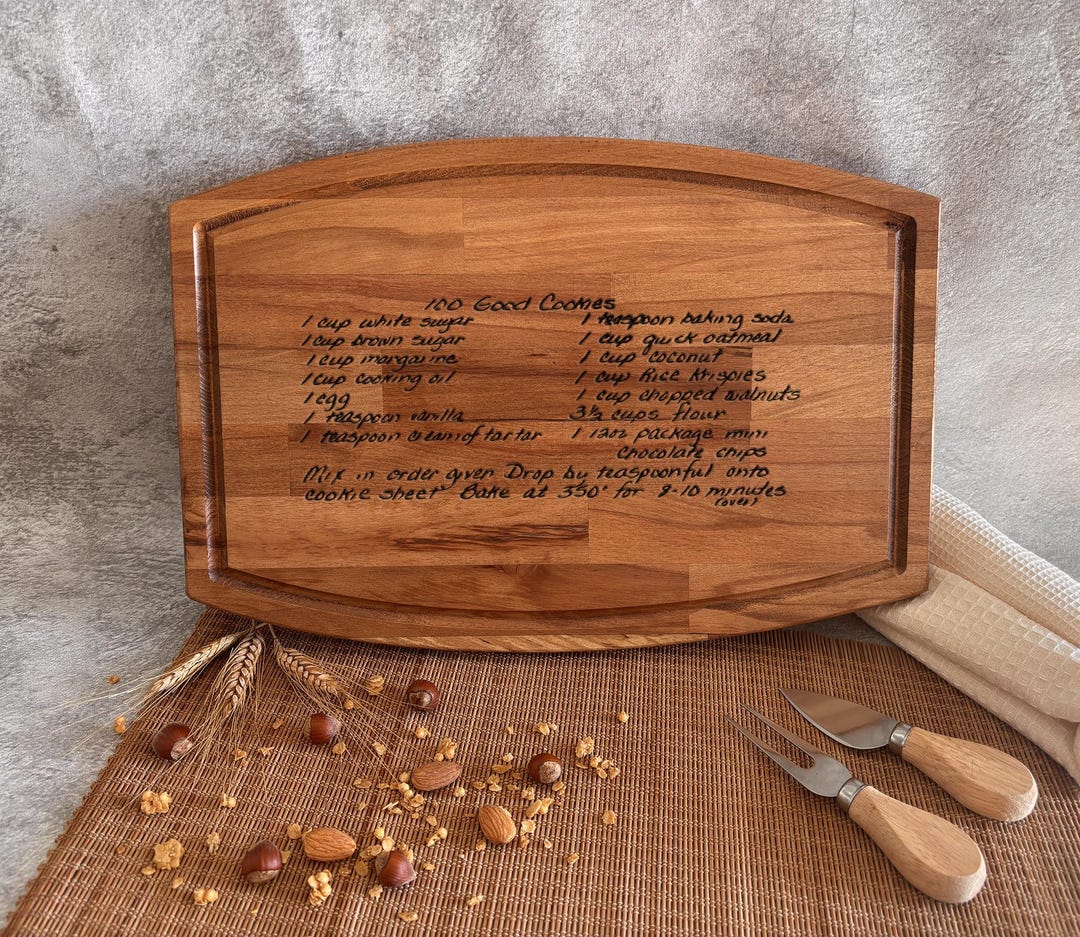 Custom Engraved Recipe Cutting Board, Engraved Cutting Board With ...