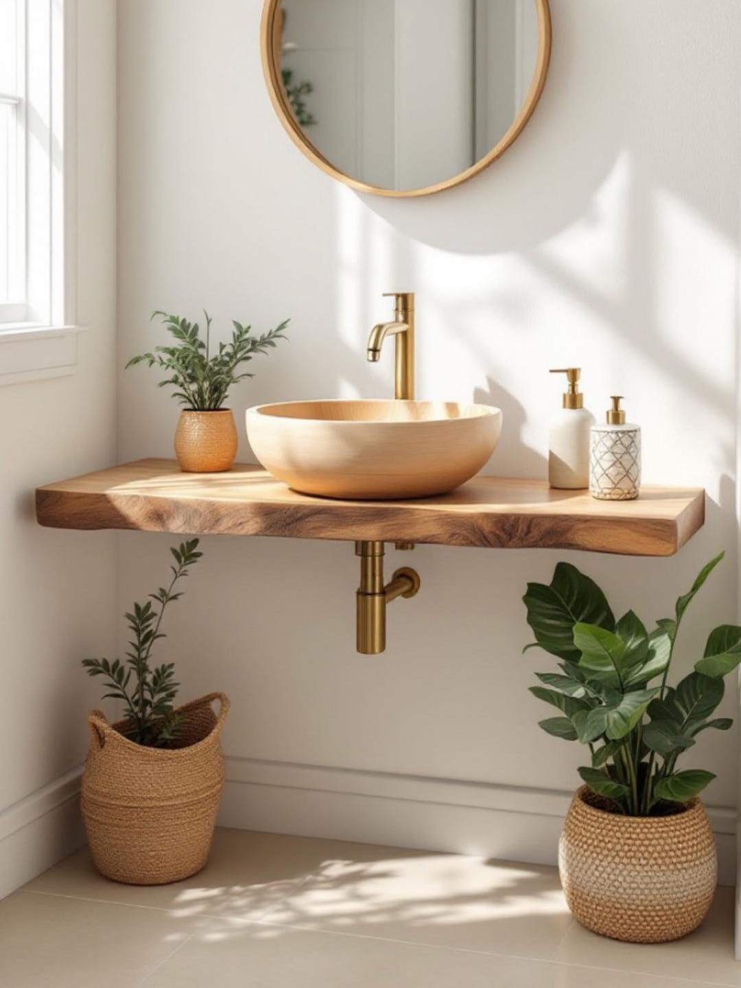 Handcrafted Bathroom Rustic Floating Vanity Reclaimed Wood, Farm ...