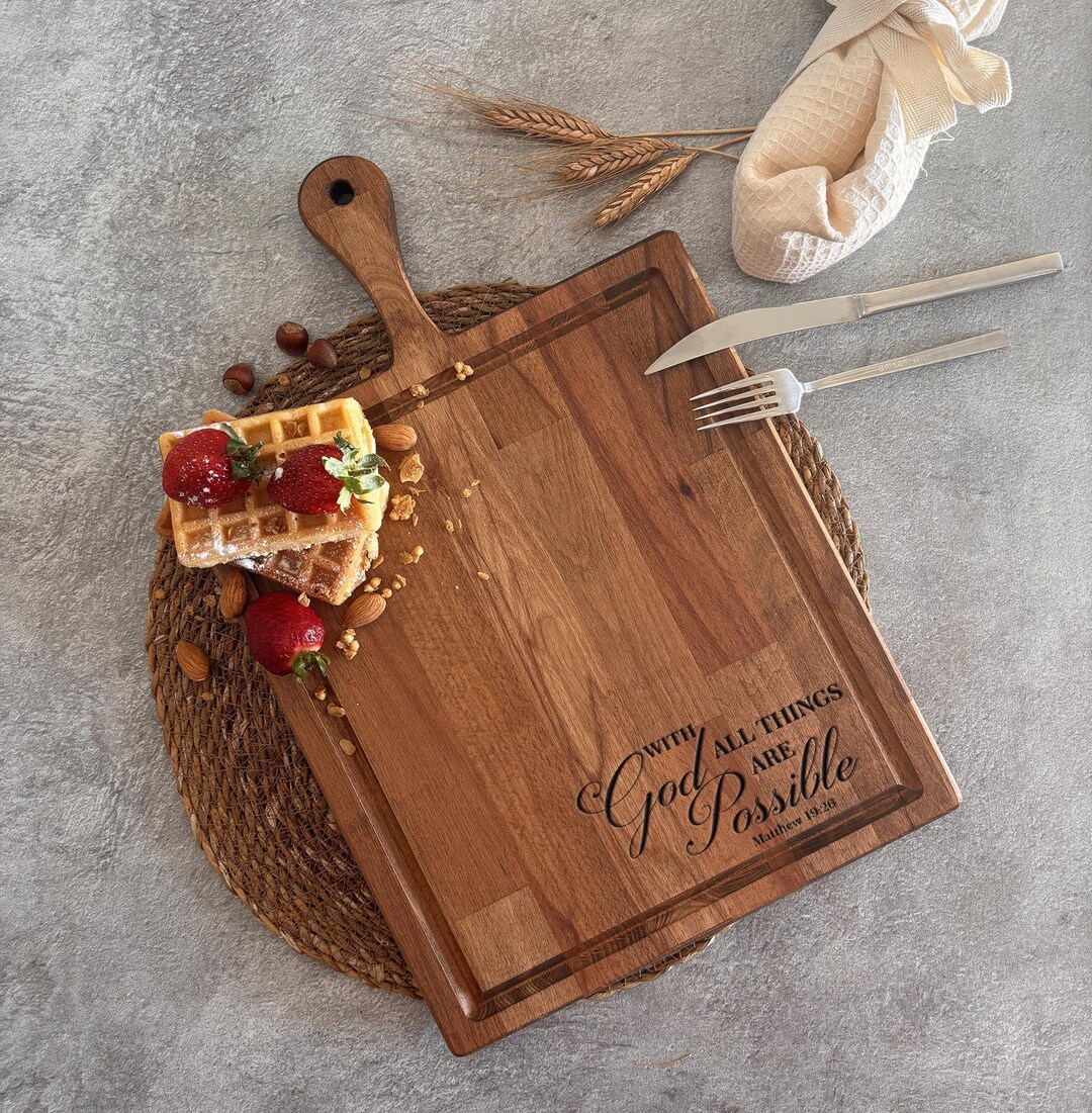 Personalized Engraved Christian Cutting Board, Engagement Gift ...