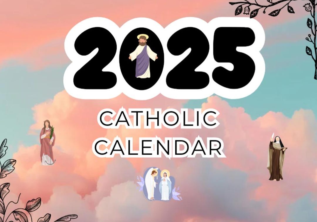 Catholic Liturgical Calendar With Feast Days - Etsy