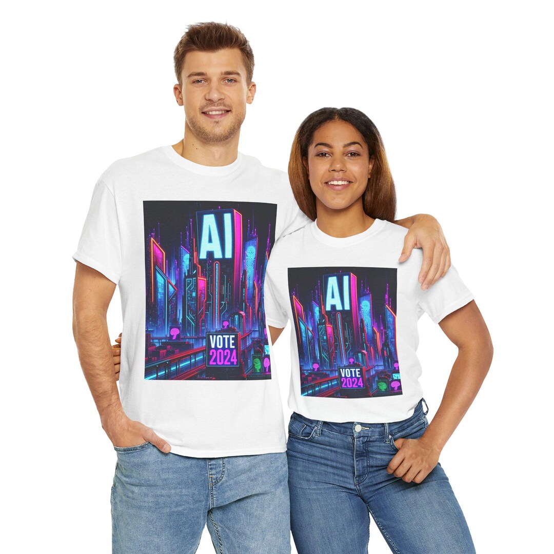 Funny AI Vote 2024 Unisex Tee, Election Humor Shirt, Voting Tee ...