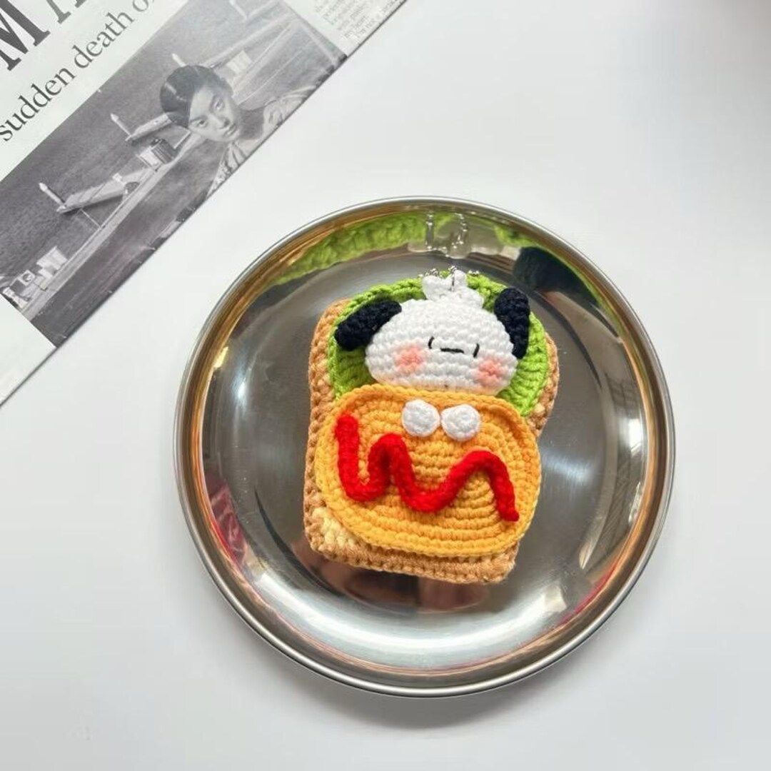 Crochet Breakfast Keychain, Mini Breakfast Treats, Handmade Keychain ...