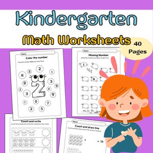 Kindergarten Math Worksheets: Numbers 1-20 for Kids 3-5, Printable Math ...