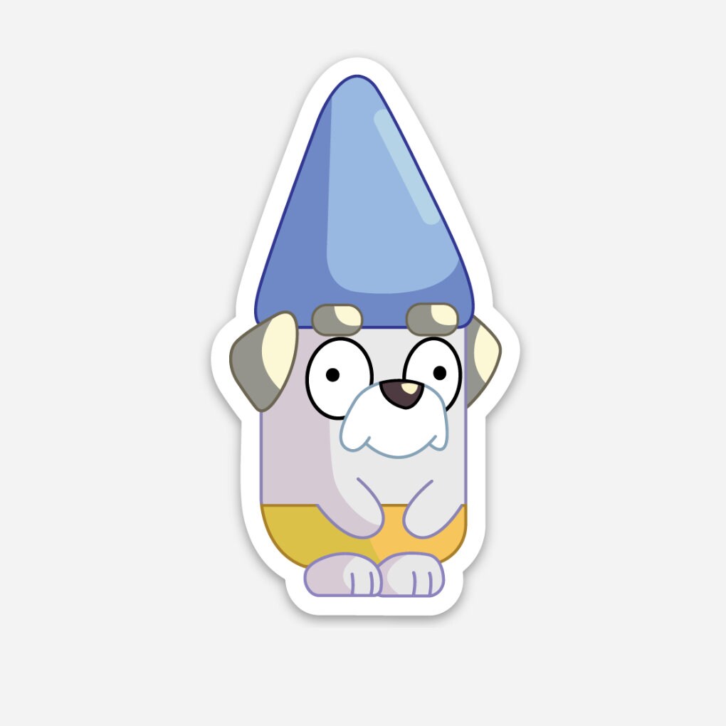 Bluey Jeremy Garden Gnome Sticker Decal - Etsy Canada