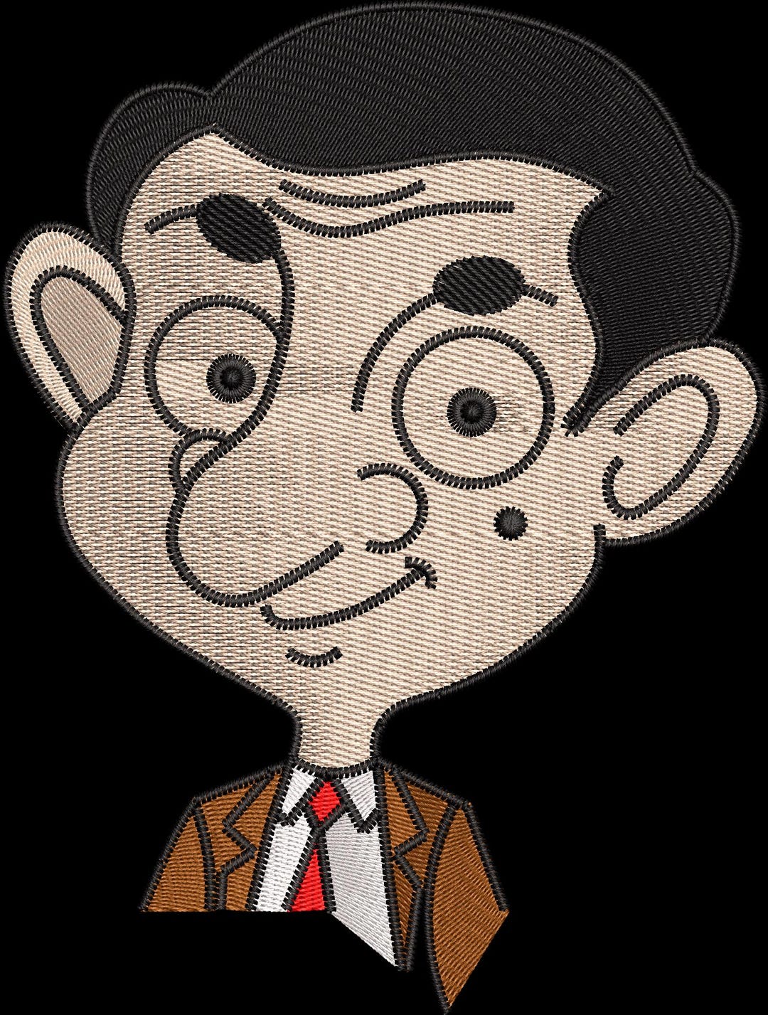 Mr. Bean Embroidery Design Cartoon Character Machine Embroidery Funny ...