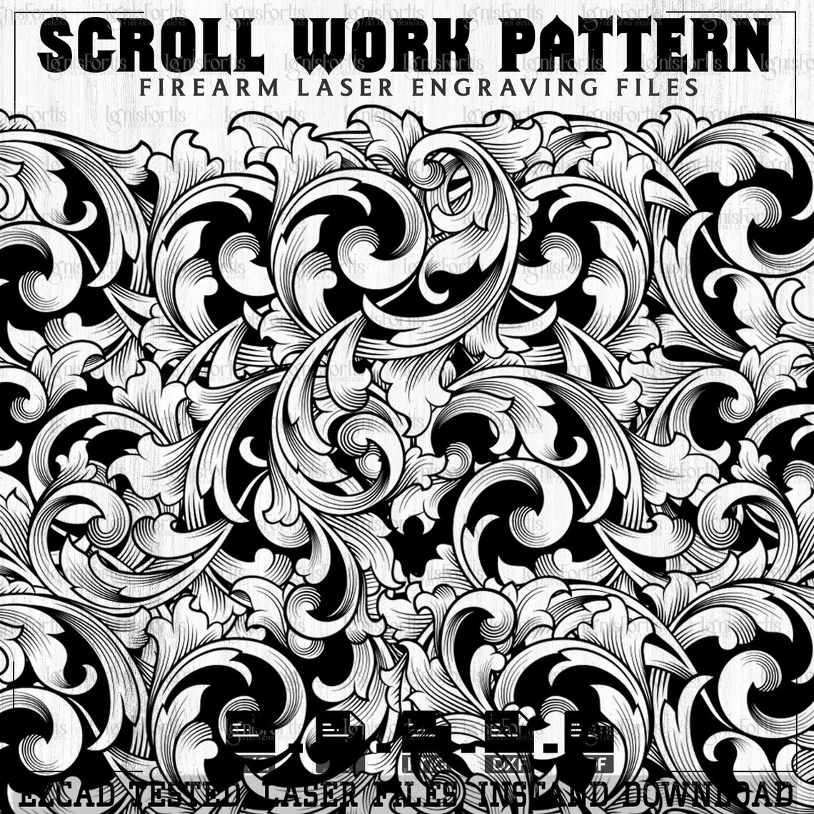 Custom Scrollwork Pattern Laser Engraving Files, Scroll Files, Scroll ...