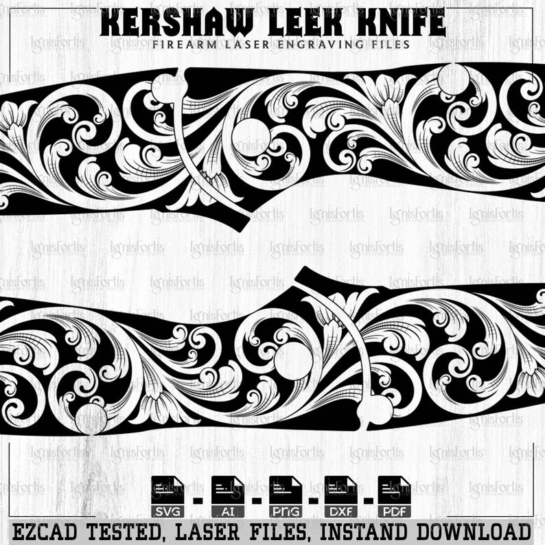 Kershaw Leek Knife Scroll Laser Engraving Files (digital Download) - Etsy