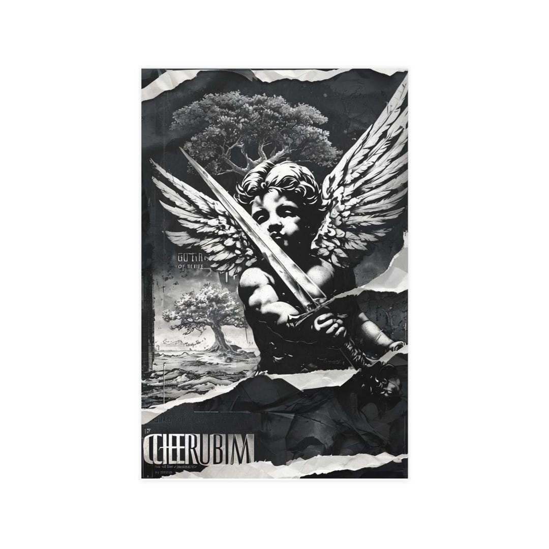 Cherubim Guarding the Tree of Life Vertical and Horizontal Matte ...