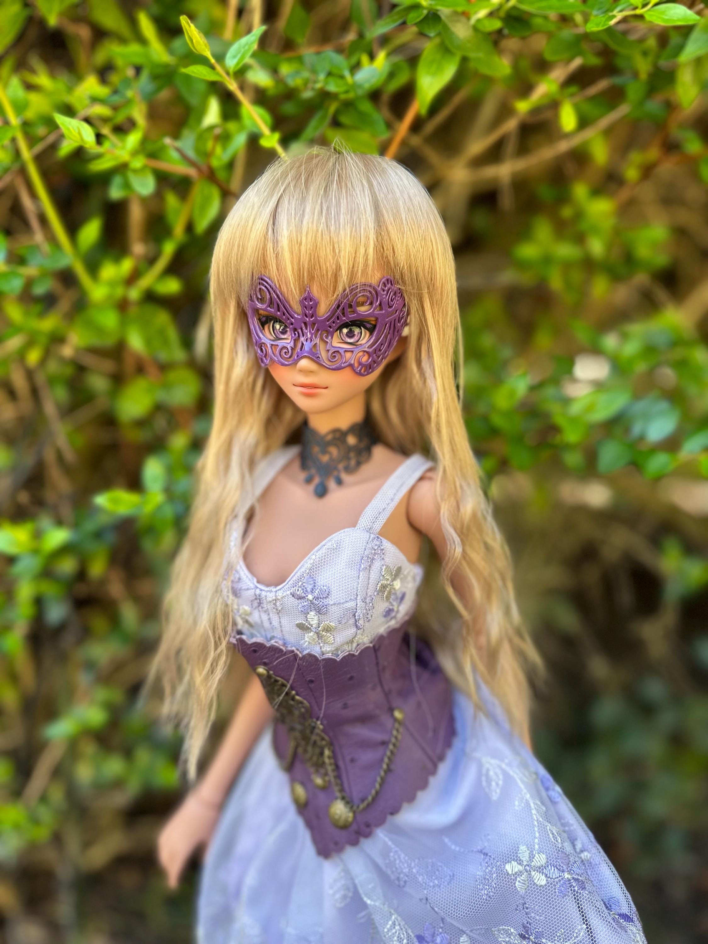 3D Printed Purple Carnival Masks for Smart Dolls - Etsy